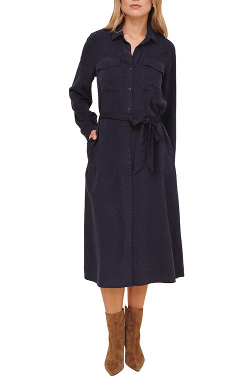 BELLA DAHL Bella Dahl Tie Waist Long Sleeve Midi Shirtdress